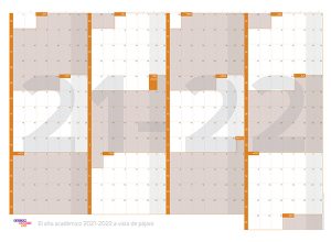 Calendario gigante de pared a año vista - Calendarista